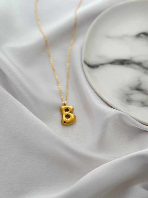Chunky Initial “B” Necklace – Curvy Jewels